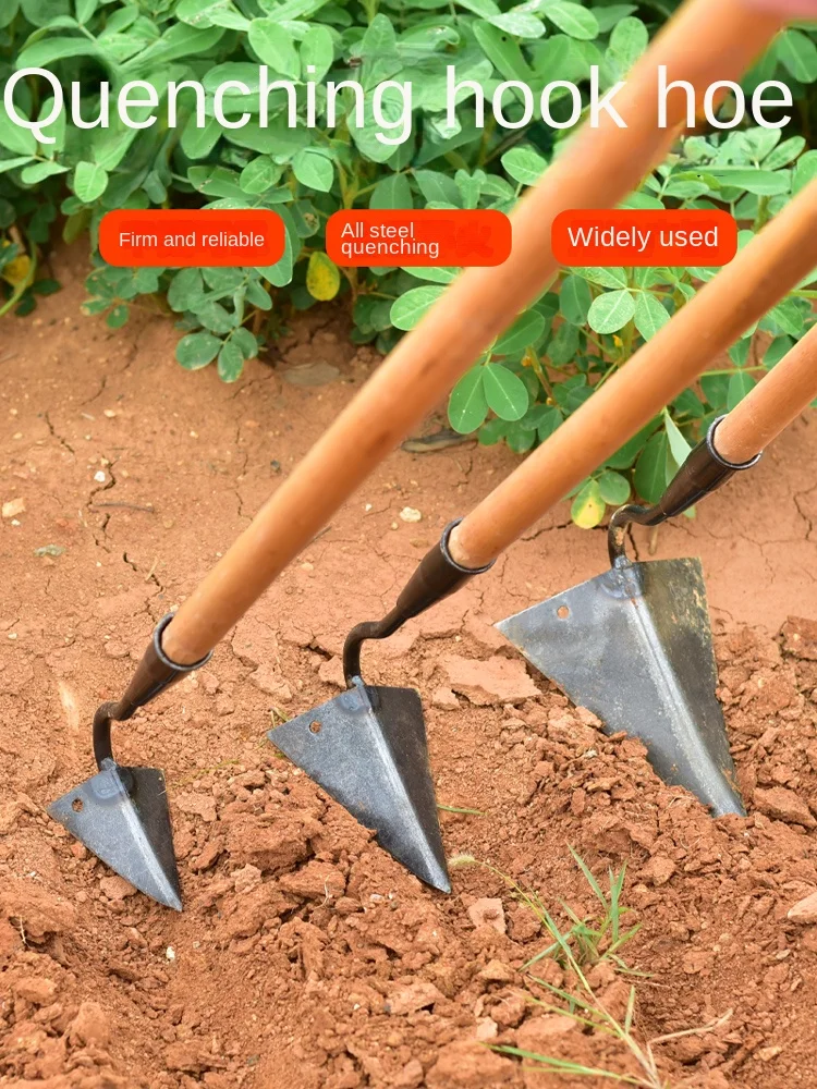 Agricultural-Weeding-Small-Hoe-Outdoor-All-Steel-Long-Handle-Hollow-Hoe ...