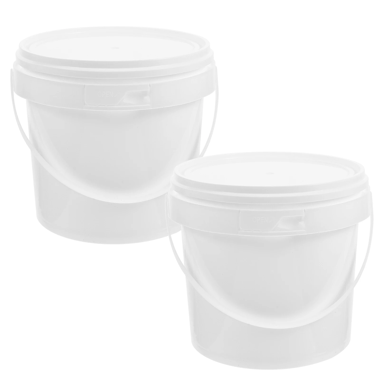 2pcs-Storage-Bucket-Toy-Food-Storage-Bucket-Portable-Circular-Bucket ...