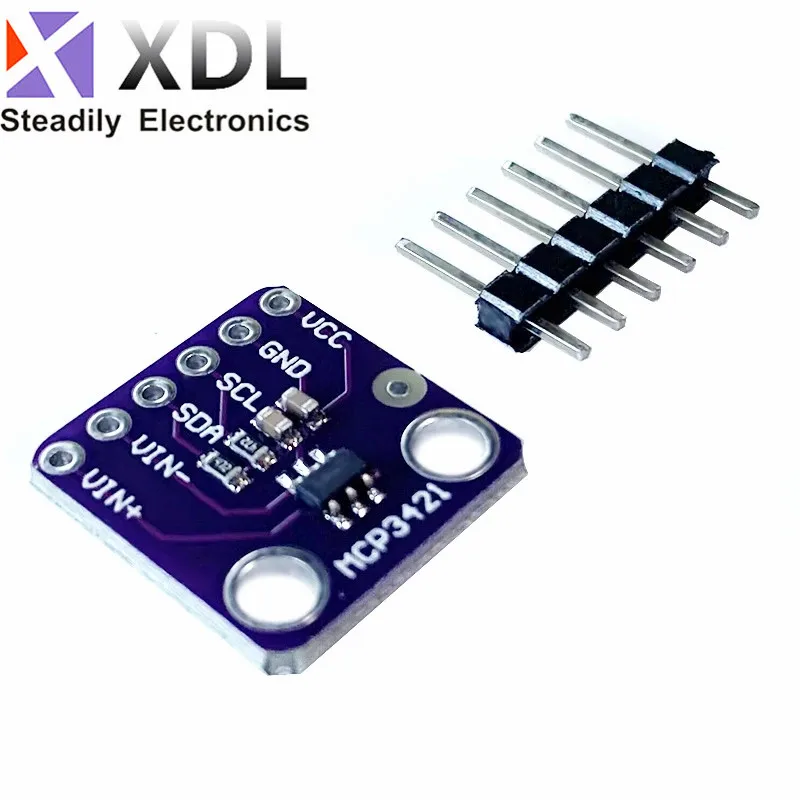 MCP3421 I2C SOT23-6 delta-sigma ADC Evaluation Module Board For PICkit ...