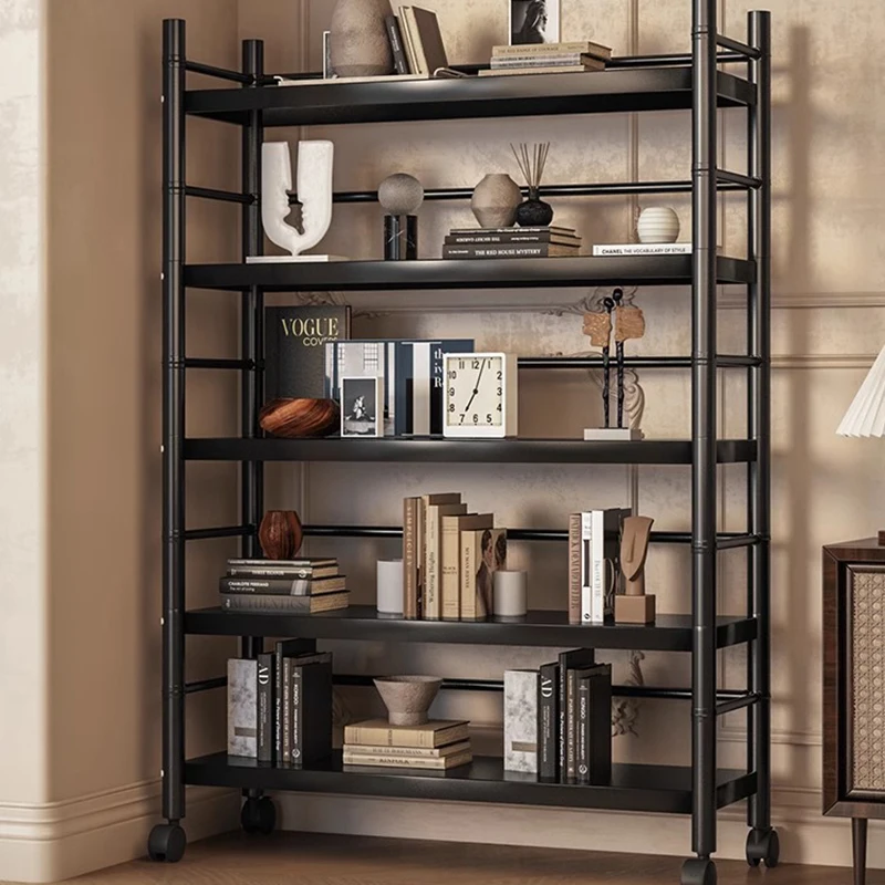 Folding-Large-Iron-Frame-Library-Storage-Cabinet-Display-Book-Shelf ...