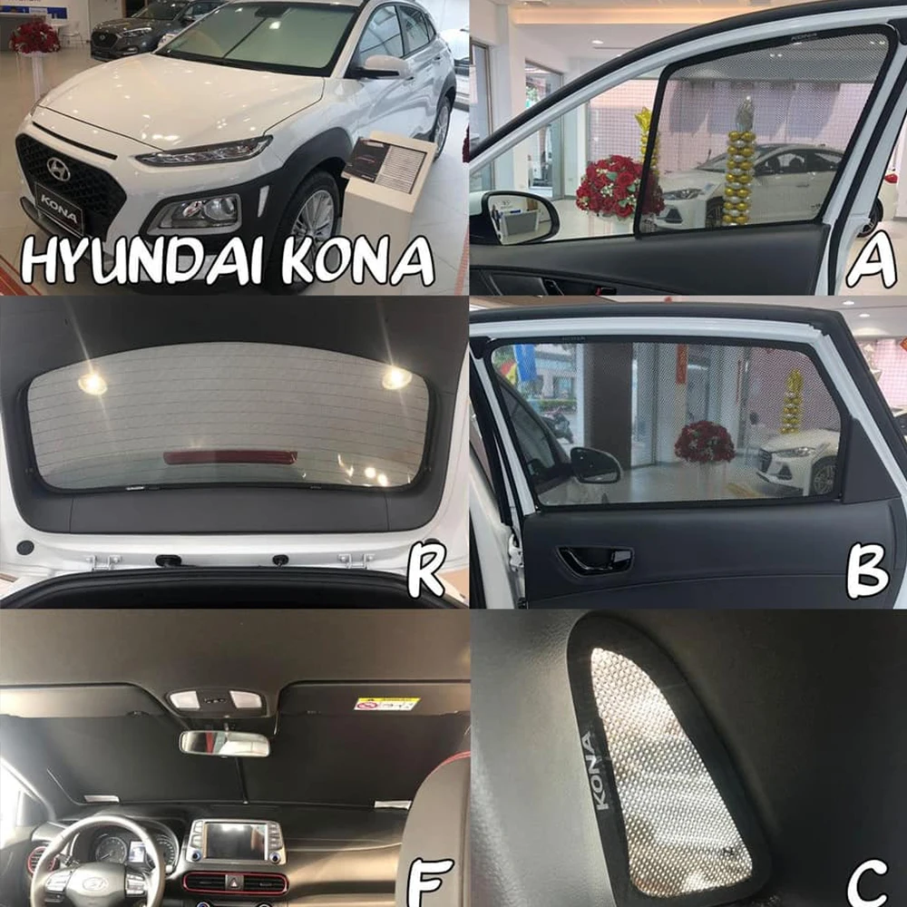 For-Hyundai-Kona-OS-2017-2023-Magnetic-Car-Rear-Side-Baby-Window ...