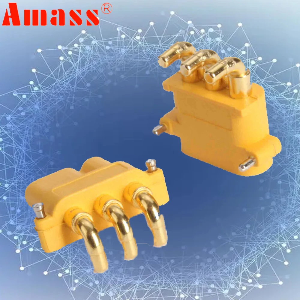 AMASS MR30PW MR 30 PCB Three pin Male Female 2mm Bullet Connectors ...