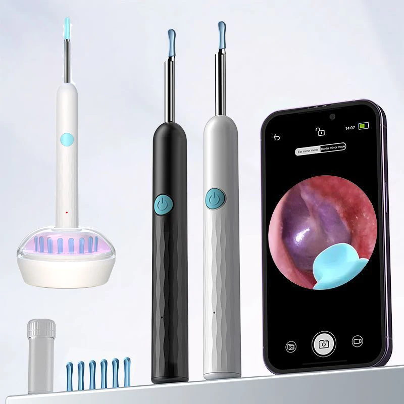 Smart Visual Ear Wax Cleaner with Camera Safe Earwax Removal Endoscope ...