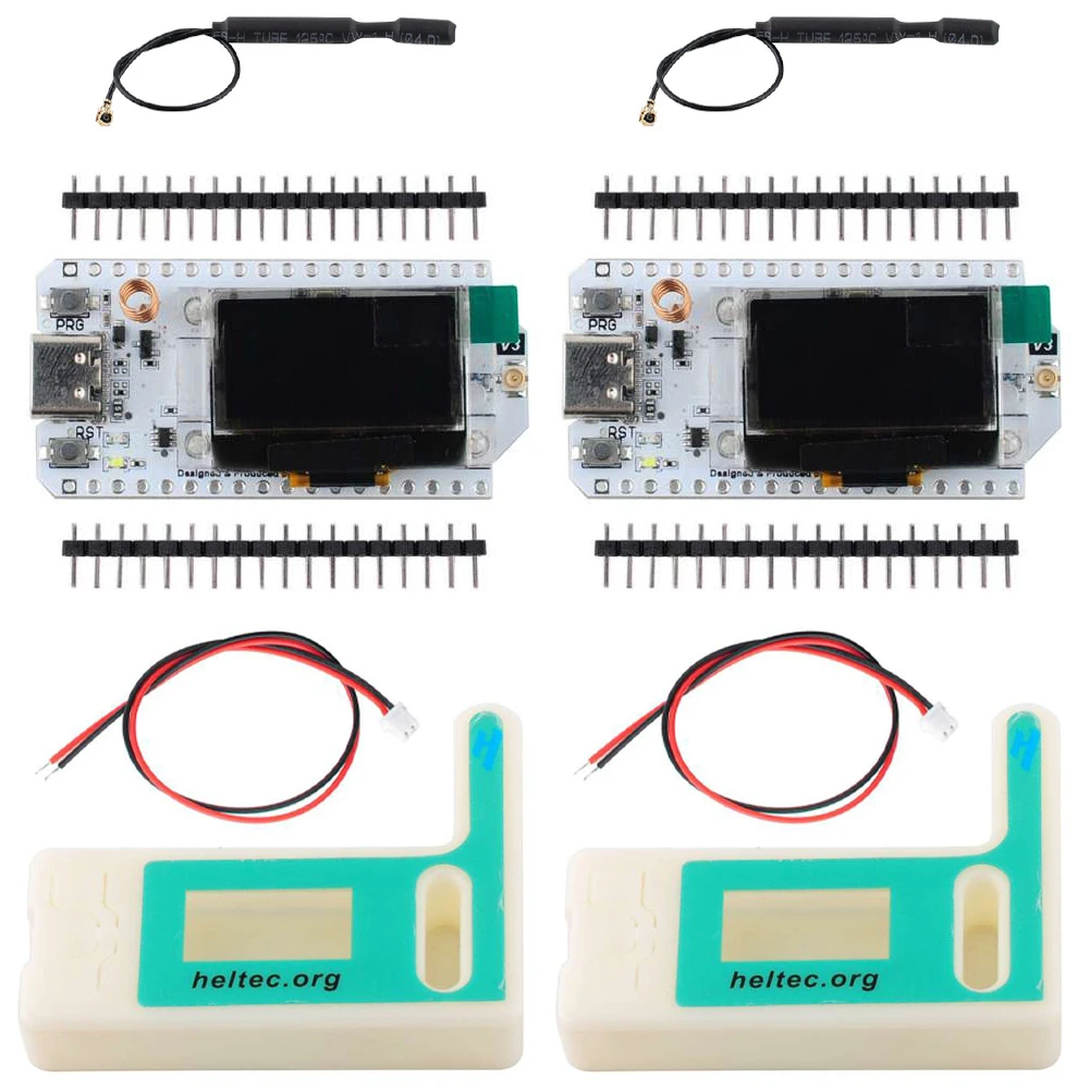 2sets Esp32 Lora V3 Development Board 868mhz-915mhz Sx1262 0.96 Inch Oled Display Bt+wifi Lora ...