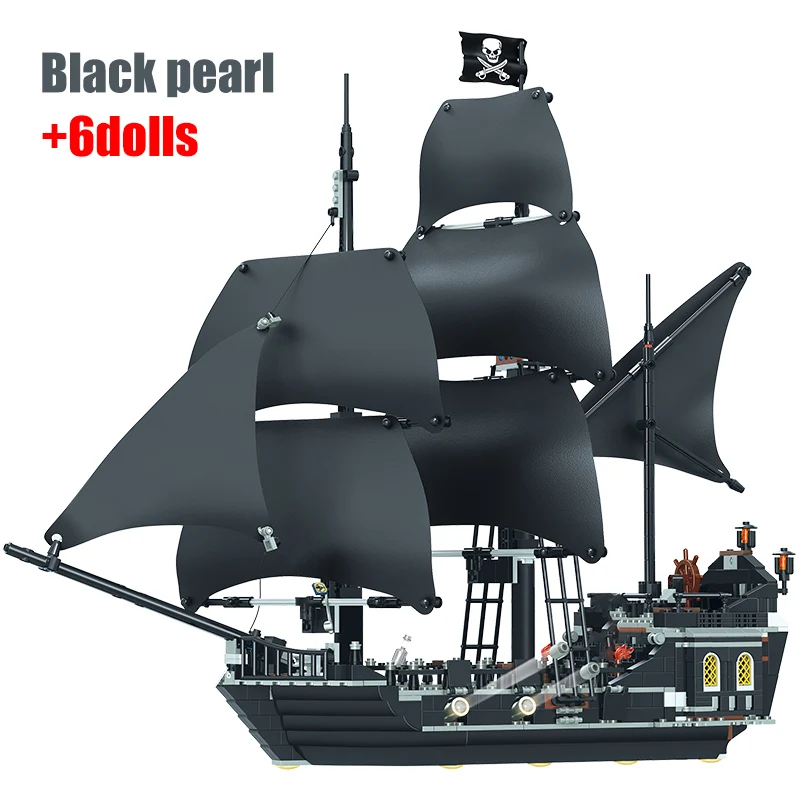 1484pcs+8Dolls one piece pirates ship thousand sunny boat Model ...