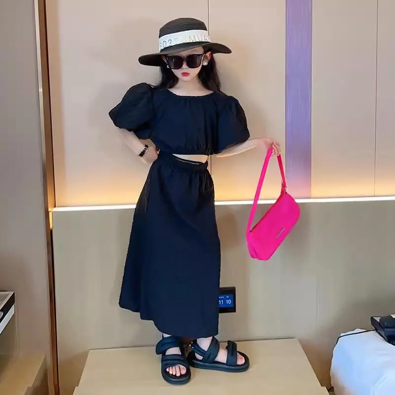 Summer-Girls-2-Pcs-Set-Baby-Crop-Top-Skirt-Kids-Set-Children-Clothes ...