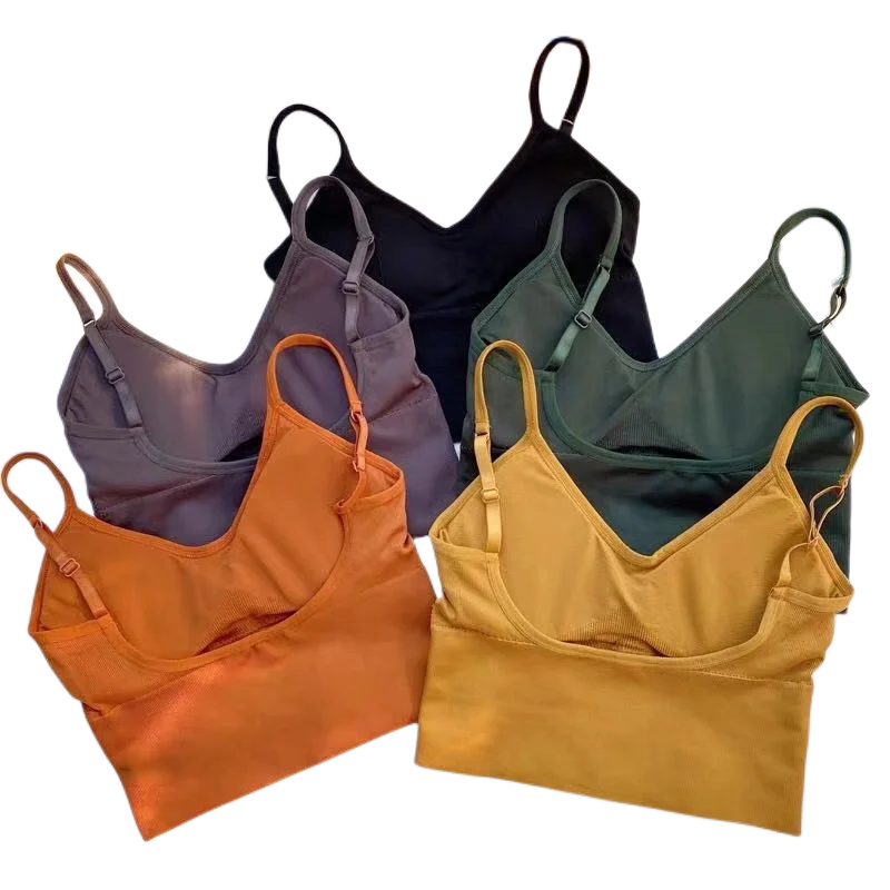 Women Tanks Top Low Back Crop Top Underwear Female Crop Sport Seamless ...