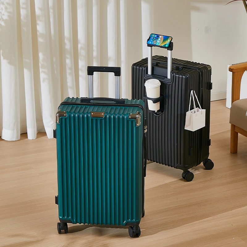 26-28 Inch Travel Suitcase Handheld Luggage with Password Box Cup ...