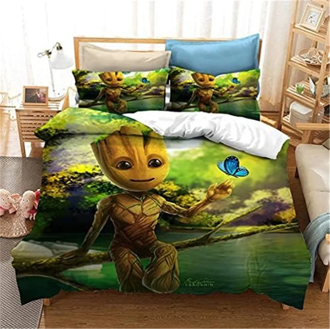 Guardians-of-the-Galaxy-Quilt-Cover-Set-3D-Groot-Bedding-Duvet-Cover ...