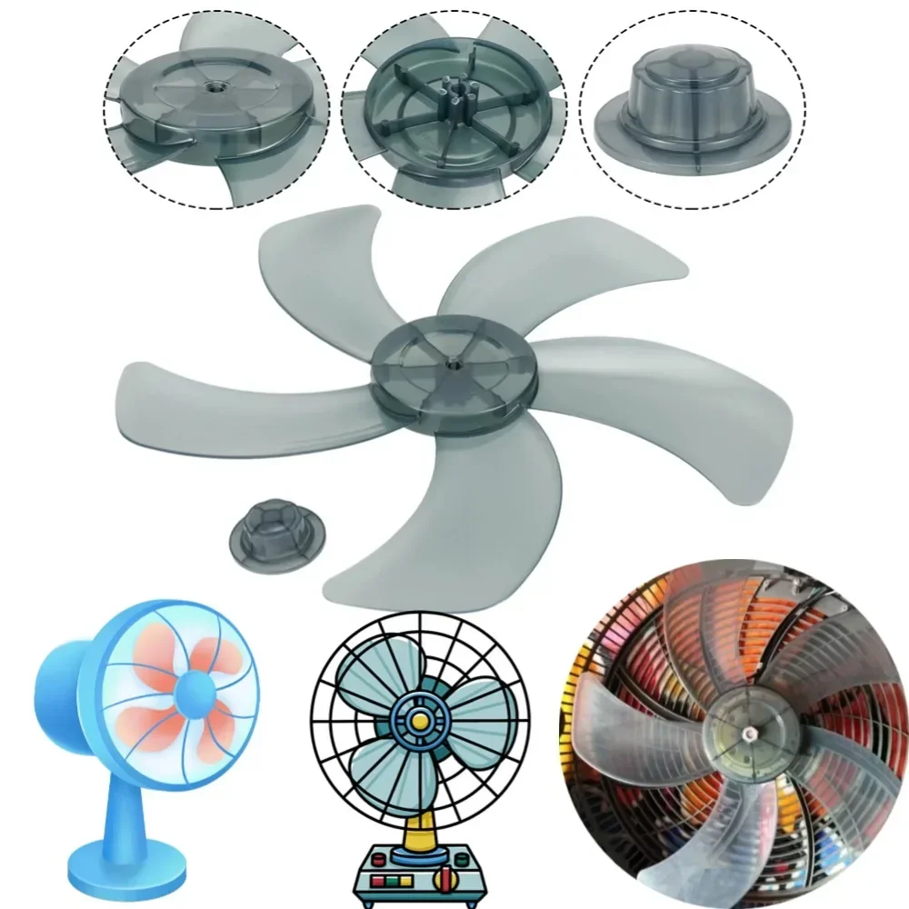 16-Inch-Household-Plastic-Fan-Blade-Five-Leaves-With-Nut-Cover-For ...