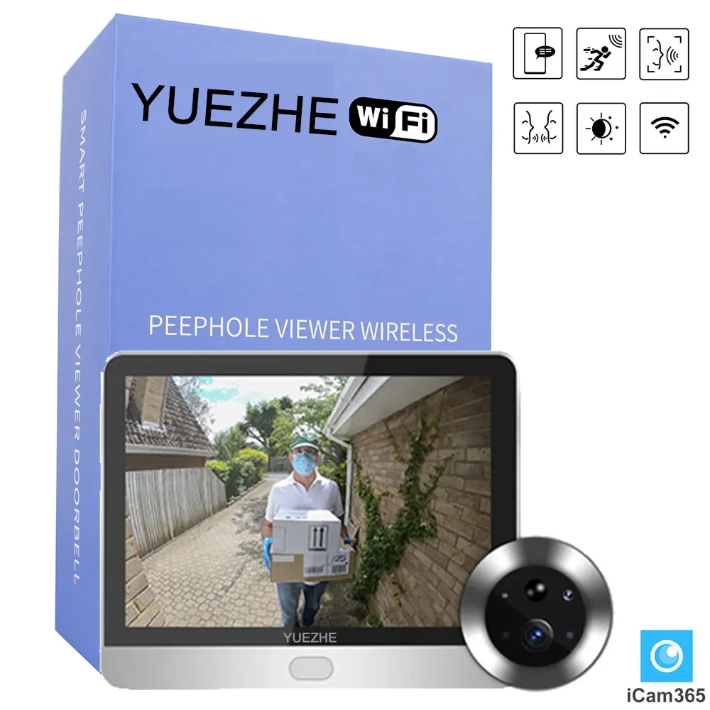 Yuezhe-C-mara-de-mirilla-de-puerta-de-3MP-icam365-4-3-pantalla-IPS ...