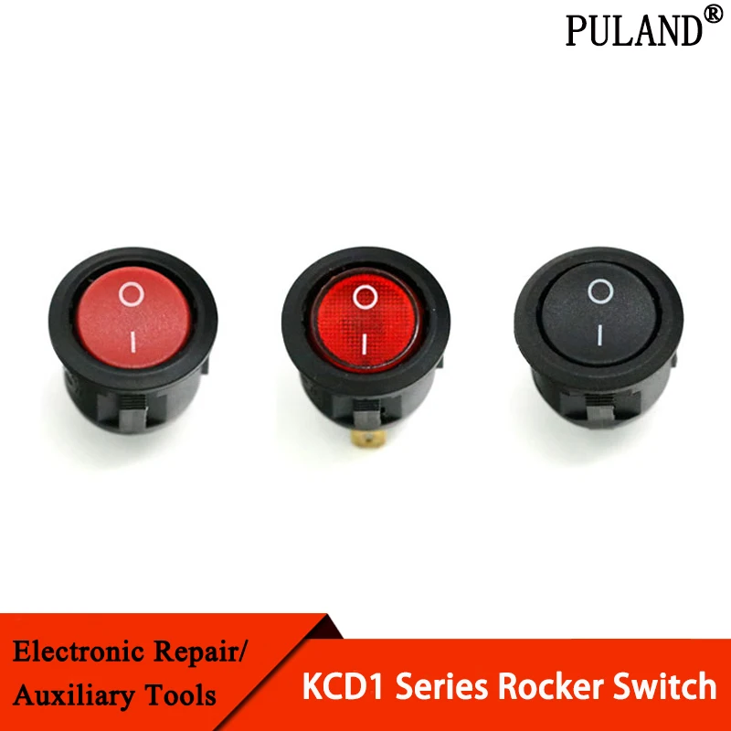 Car Push Button Switch | Rocker Switch - 1/5pcs 23mm Kcd1 Round Rocker ...