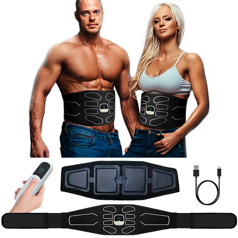 EMS-Abdominal-Trainer-Belt-Muscle-Stimulation-Electric-Slimming-Toning ...