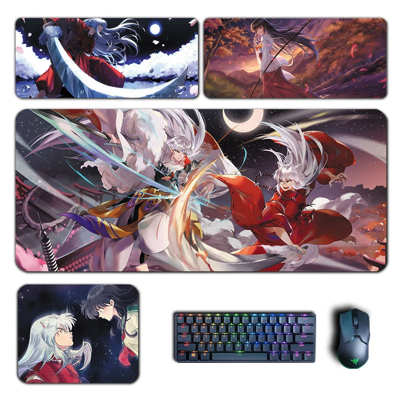 InuYasha Sesshoumaru Kikyo Mouse Pad Anime InuYasha Higurashi Kagome ...