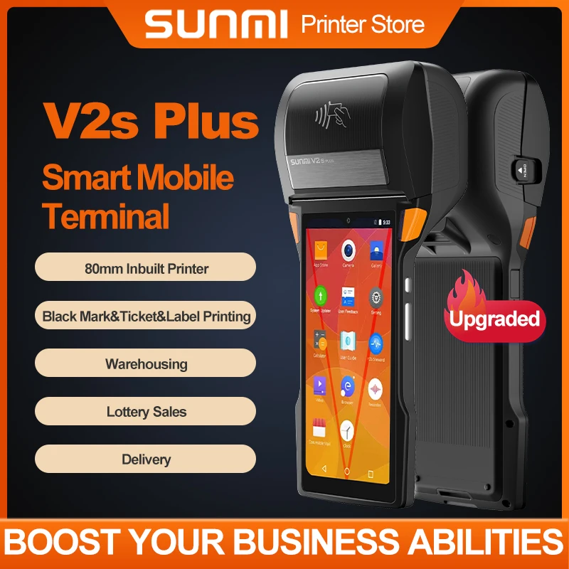 SUNMI-V2sPlus-80mm-Android11-Handheld-Cash-Register-POS-PDA-For-Label ...