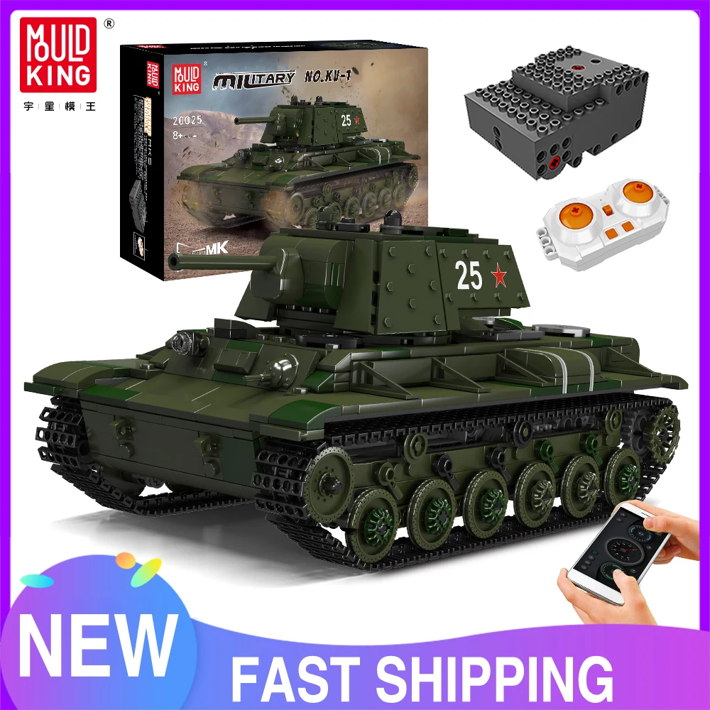Mould-King-20025-Military-Tank-Toys-The-RC-Motorized-KV-1-Heavy-Tank ...