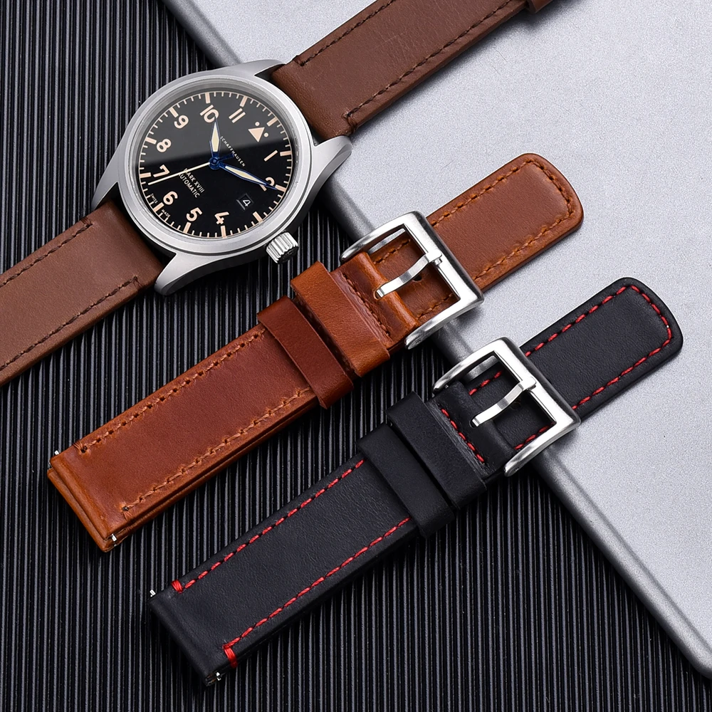 Genuine-Leather-Watch-Strap-20mm-22mm-Watchbands-Quick-Release-Strap ...