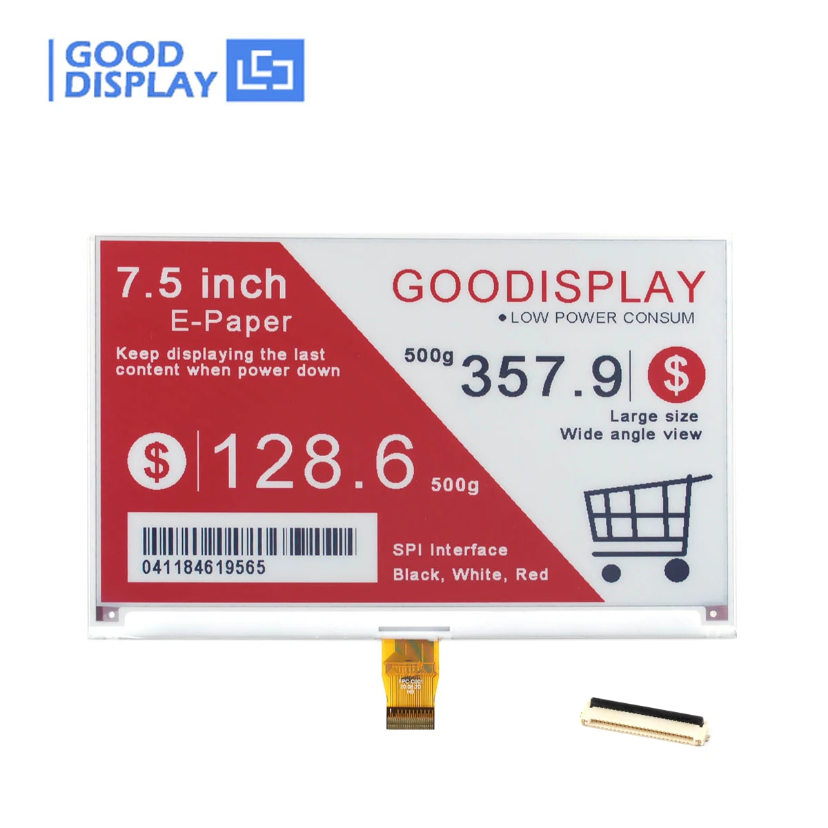 7-5-inch-red-tri-color-electronic-paper-display-partial-update-of-black ...