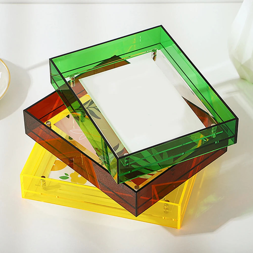 Plastic-Rectangle-Hollow-Picture-Frames-Acrylic-Photo-Frame-Square-Two ...