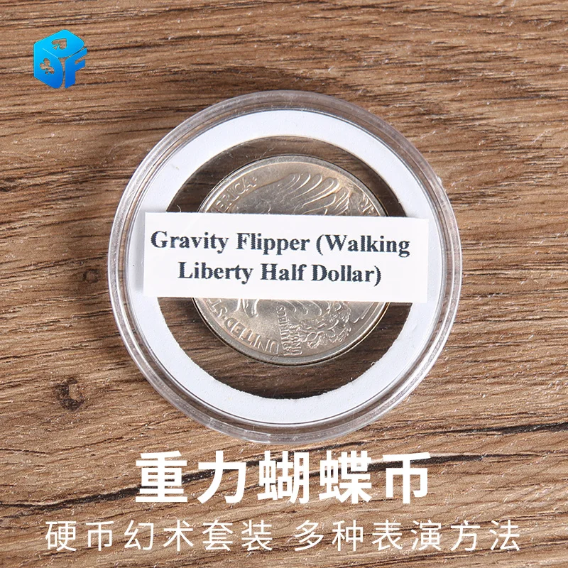 Gravity-Flipper-Coin-Walking-Liberty-Half-Dollar-Magic-Tricks-Special ...
