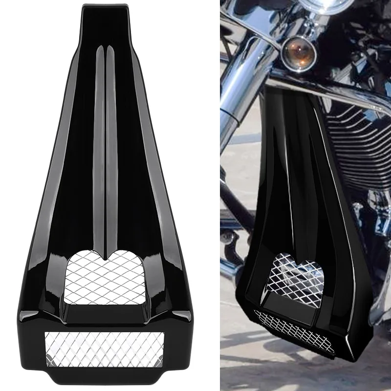 Motorcycle-Front-Lower-Radiator-Cover-Chin-Fairing-Spoiler-Black-For ...