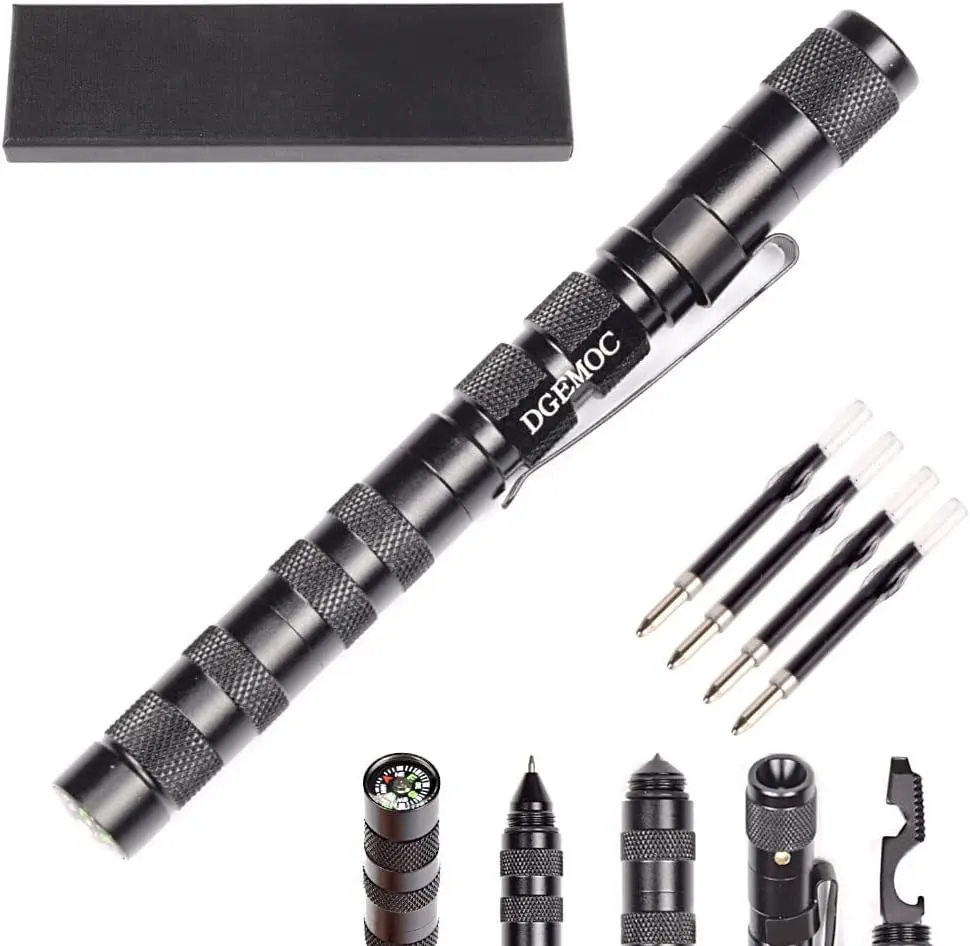 8 in 1 Tactical Pen Multitool, Edc Flashlight, Cool Stuff Birthday ...