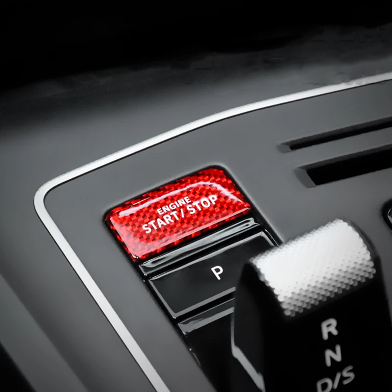 Real Carbon Car Engine Start Stop Button Switch Cover Trim For Vw Golf ...