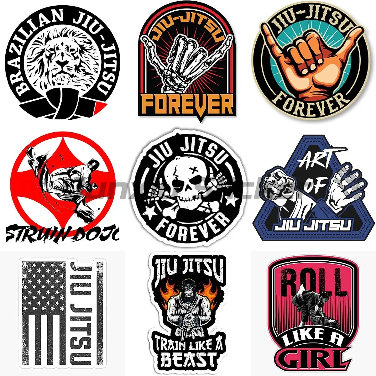 Martial-Arts-Brazilian-BJJ-Jiu-Grappling-Combat-Jitsu-Vinyl-Waterproof ...