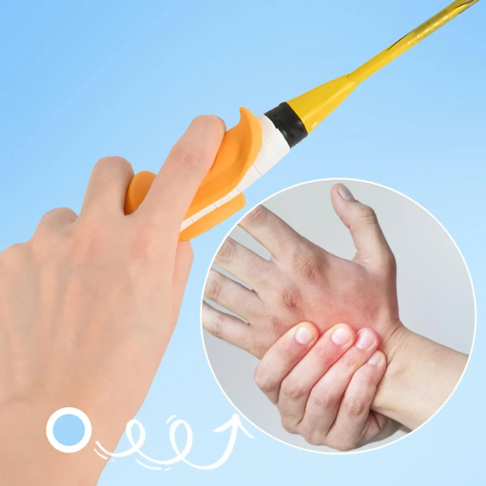 Badminton Grip Aid Training Equipment Posture Correction Racket Grip ...