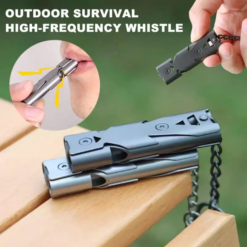 120db-Outdoors-Whistle-Stainless-Steel-Double-Tube-Waterproof-Safety ...