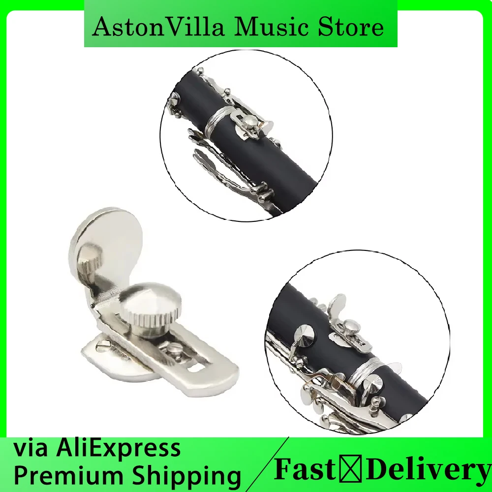 Adjustable Silver Metal Clarinet Thumb Rest Woodwind Instrument Finger ...