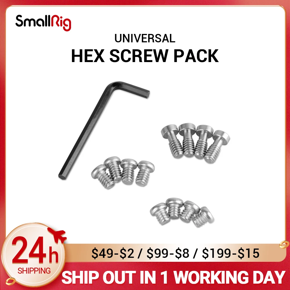 SmallRig Camera Screw Hex Screw 1/4 Inch 12pcs Pack for Camera ...