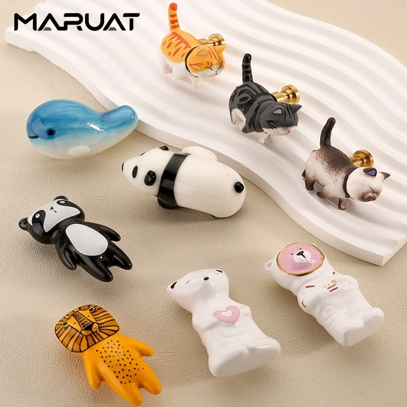Children-s-Room-Handles-Ceramic-Resin-Furniture-Handles-Cartoon-Cabinet ...