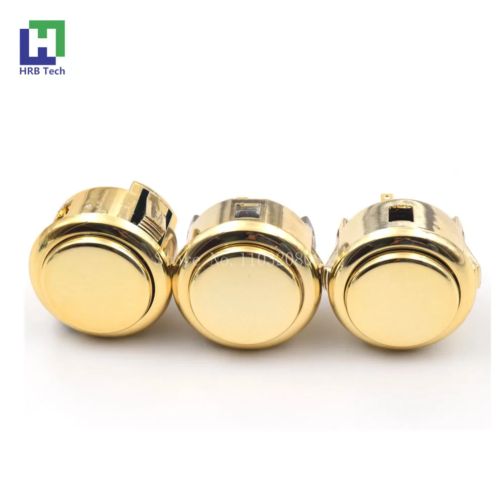 Chrome-Gold-Silver-Red-Blue-Purple-Push-Button-30mm-24MM-For-Zero-Delay ...