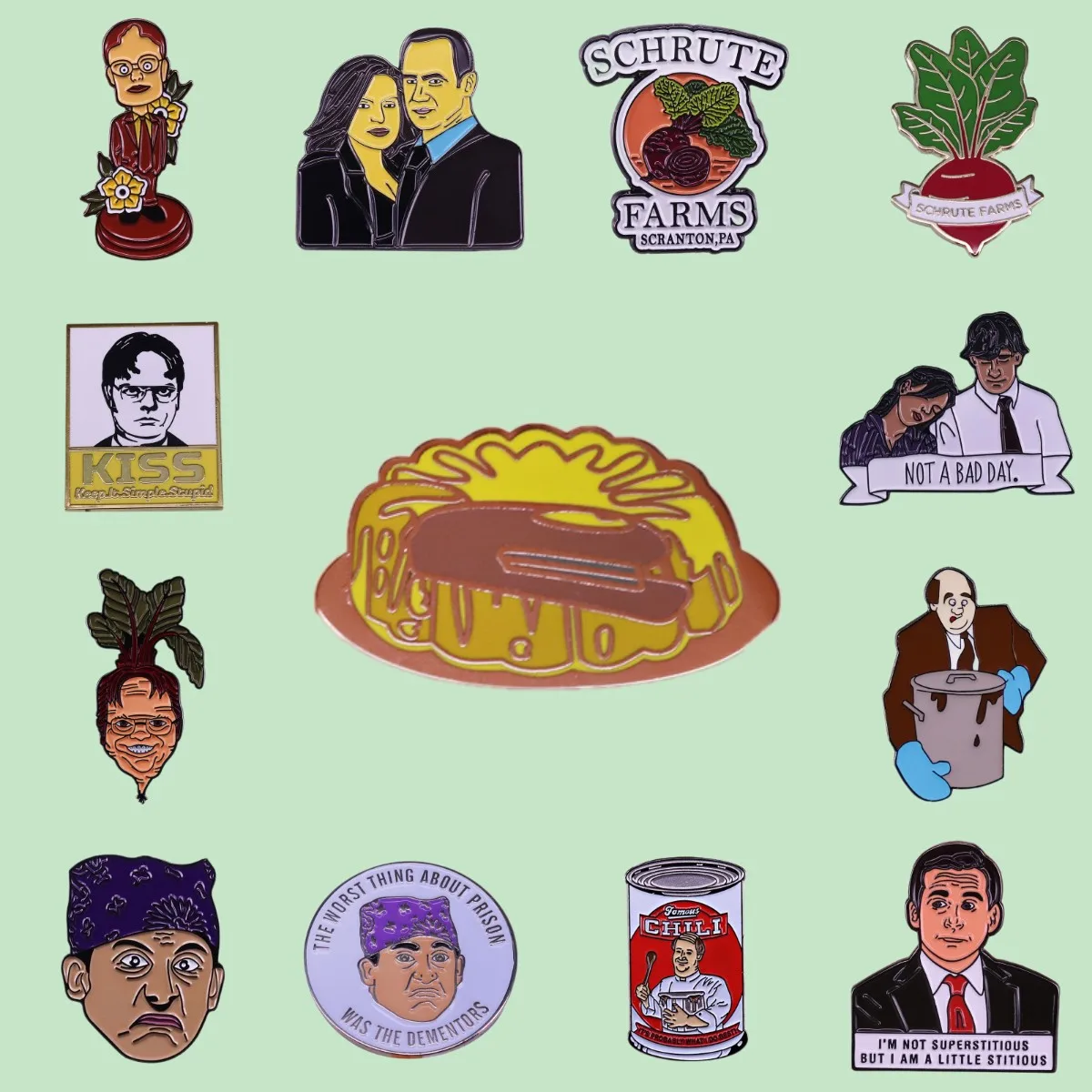 Classic Cartoon Enamel Pins Collection Fashion US TV Show Brooches for ...