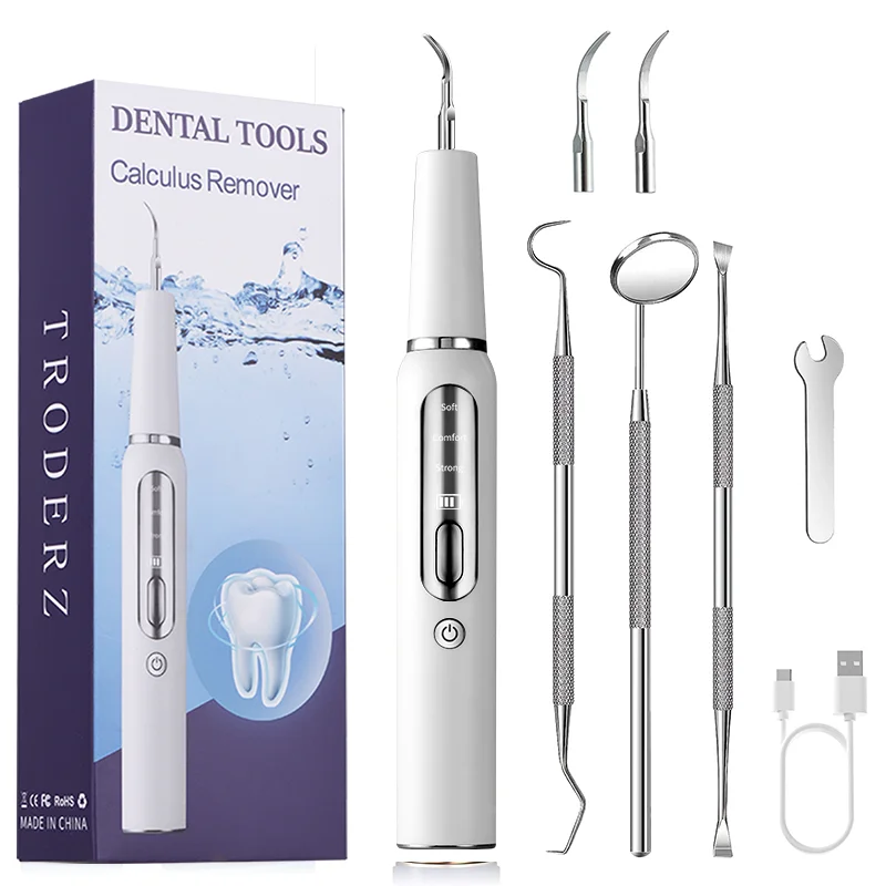 Ultrasonic Dental Scaler For Teeth Tartar Stain Tooth Calculus Remover ...