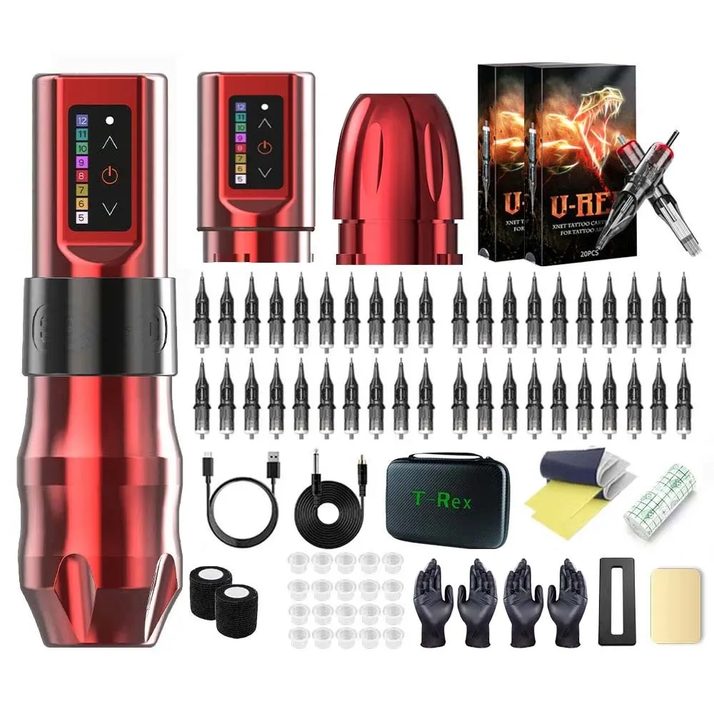 T-Rex-Professional-Wireless-Tattoo-Pen-Machine-Kit-Powerful-Cartridge ...