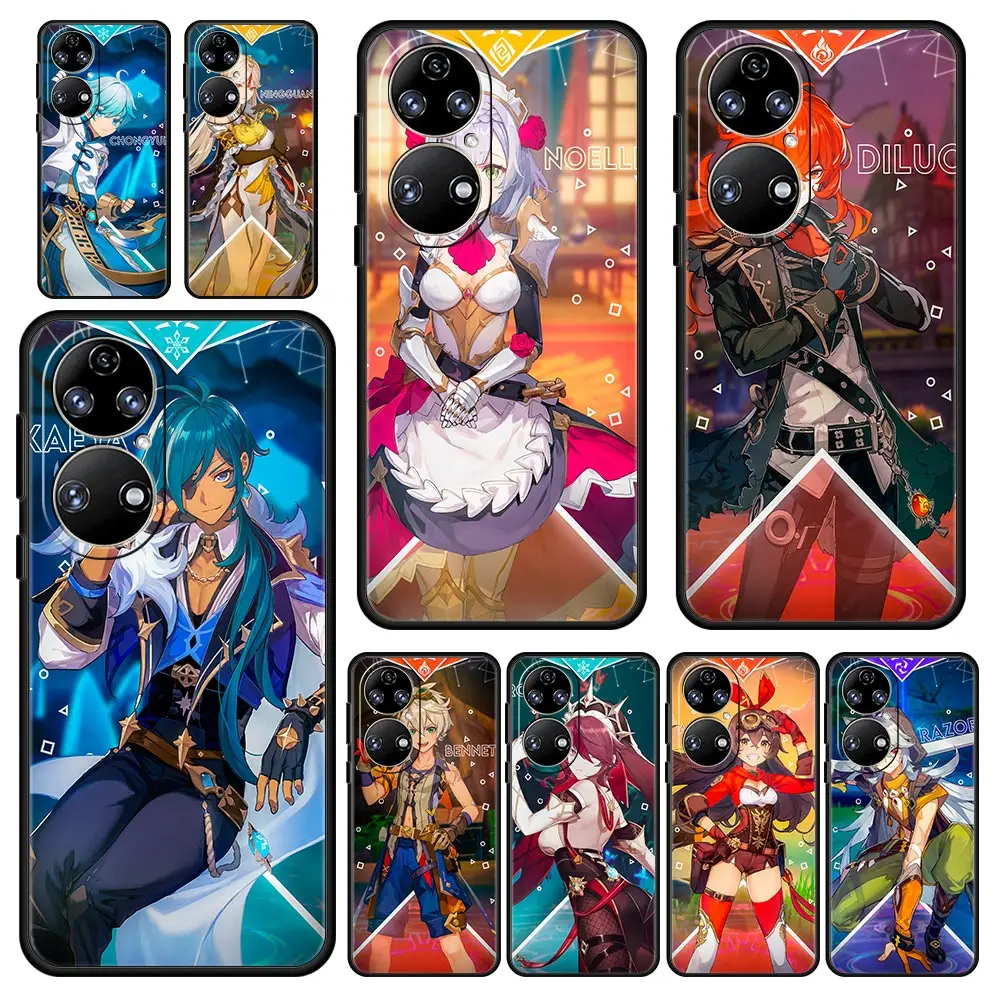Genshin Impact Game Phone Case For Huawei P30 Lite P50 Pro P20 P40 Lite ...