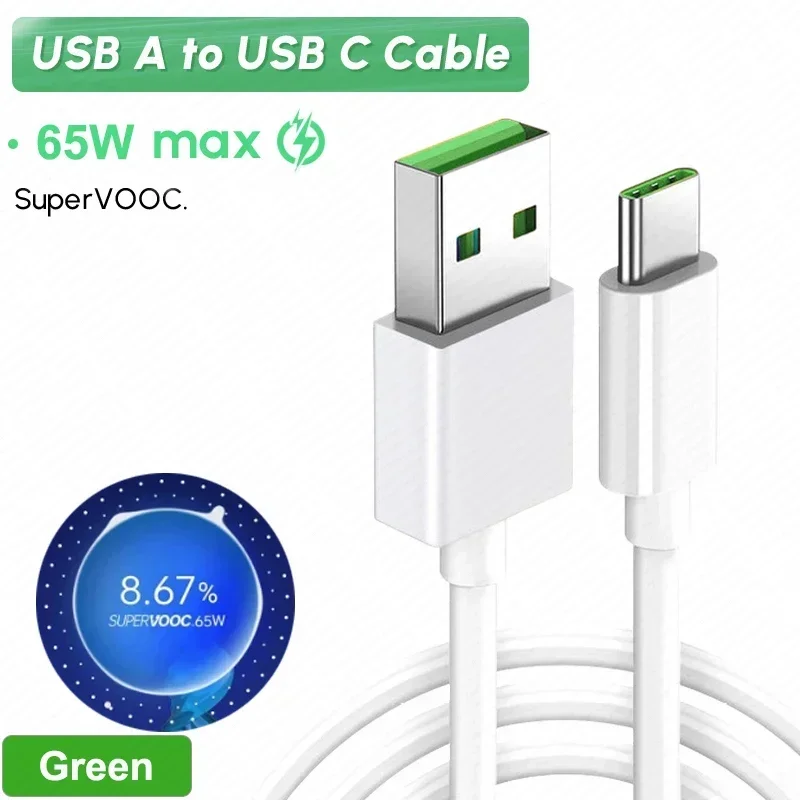 OPPO-Cable Usb tipo C Original, carga rápida Super vooc 80W 65W, OPPO ...