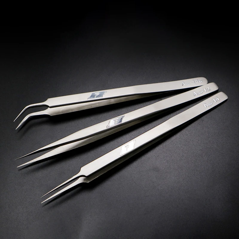 1Pcs professional Electronic tweezers Extended stainless steel tweezers ...