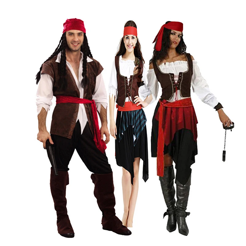 Men-Women-Female-Caribbean-Pirates-Captain-Costume-Halloween-Cosplay ...