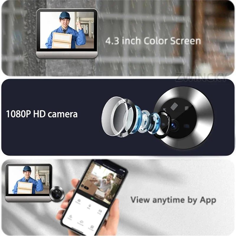 HD-Cat-Eye-Camera-Smart-WiFi-Video-Wifi-Silent-1080P-New-Style-Security ...