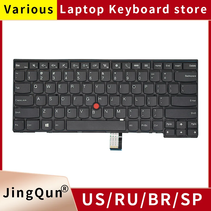 US-Russian-Laptop-Keyboard-For-Lenovo-IBM-ThinkPad-L440-L450-L460-L470 ...