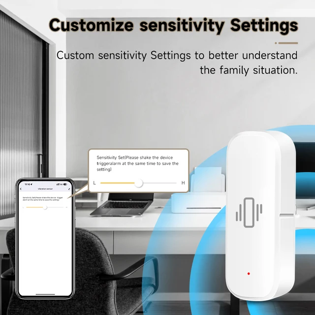 Vibration Sensor Alarm Tenky Tuya Zigbee Smart Vibration Sensor Smart ...