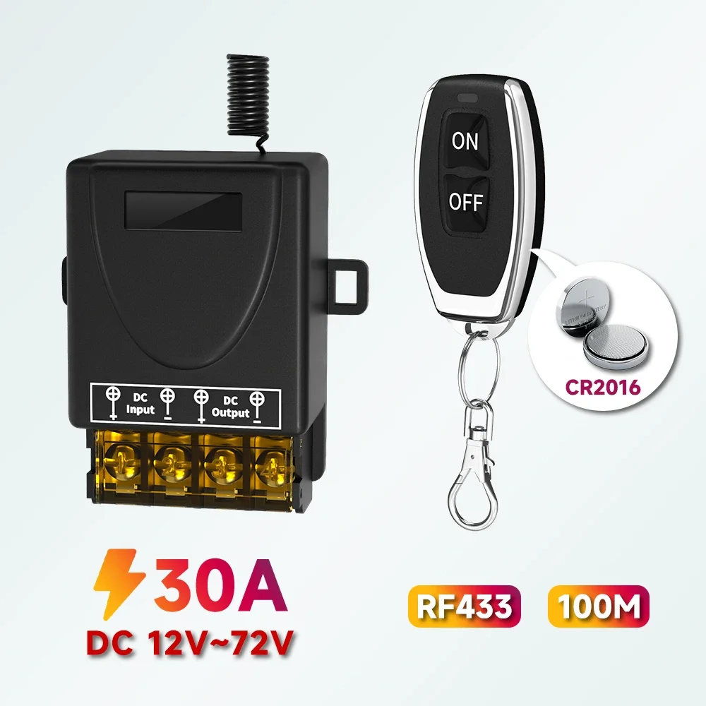 433Mhz Universal Wireless Remote Control Switch DC 12V 1CH relay ...