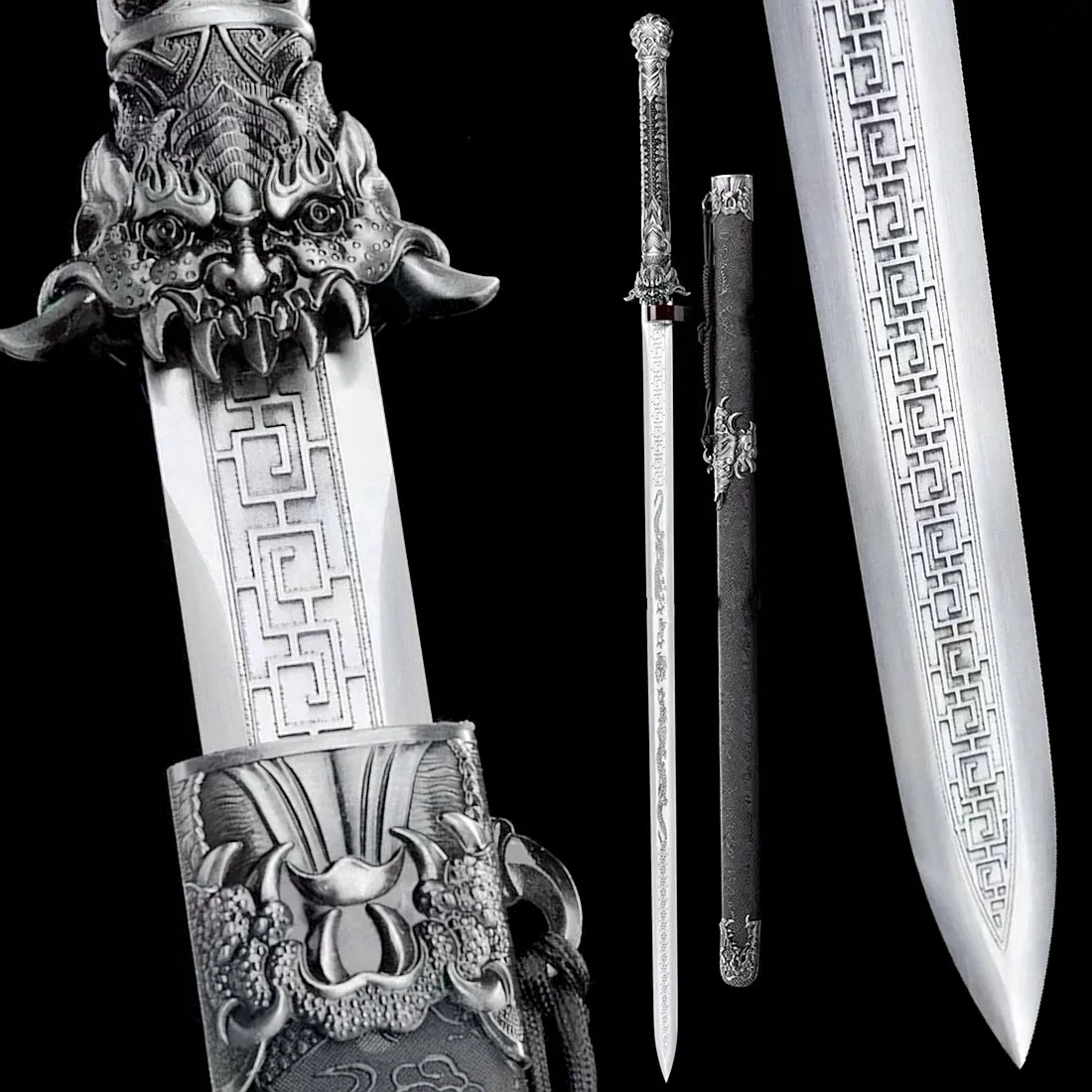 Demon-Dragon-Battle-Sword-Chinese-KungFu-TaiChi-Double-Edge-Jian-1095 ...