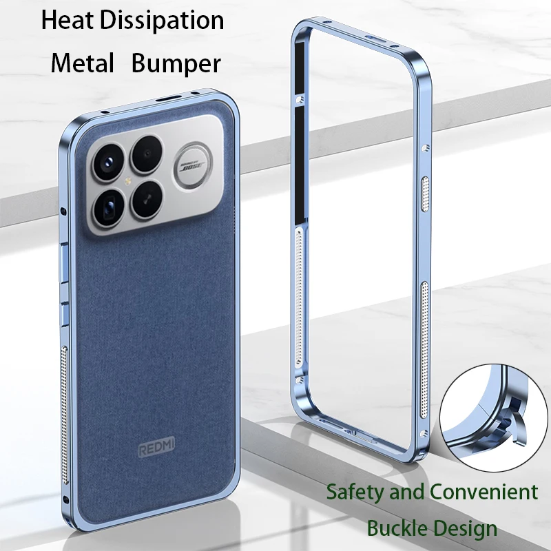 Aluminum Alloy Bumper Case For POCO F8 Pro Ultra Cooling Metal Frame ...