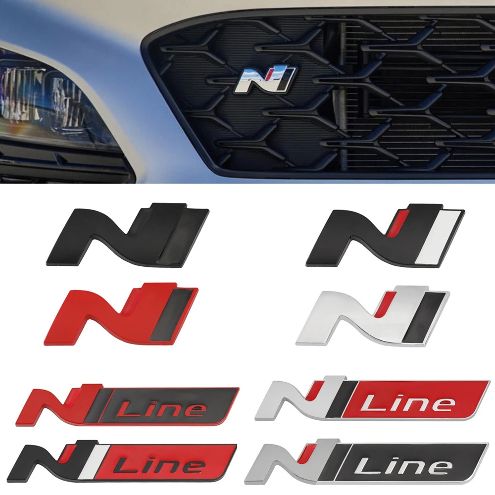 Car Sticker N Line Nline Emblem Badge Decal For Hyundai I20 I30 Kona ...