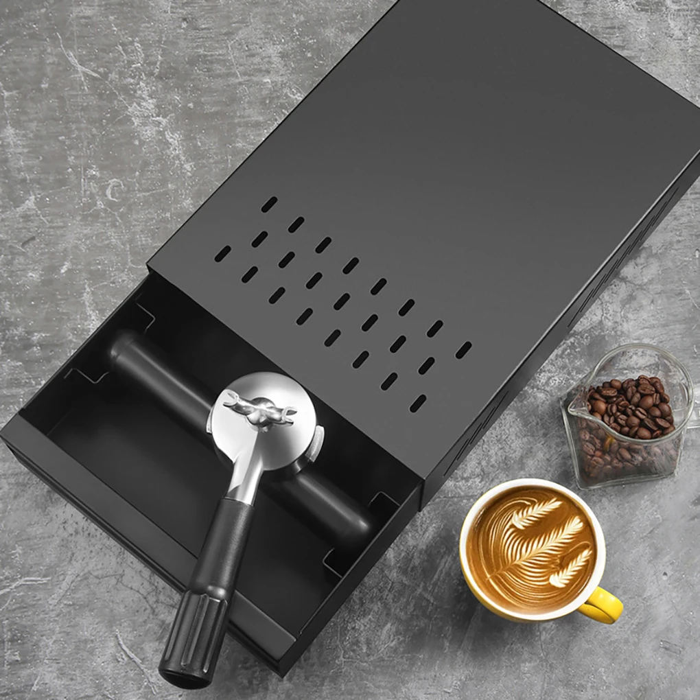 Stainless Steel Coffee Grounds Box Drawer Type Knock Case Storage ...