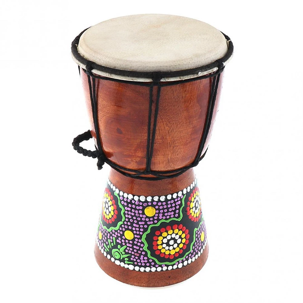 6in-African-Djembe-Drum-Hand-Carved-Solid-Wood-Goat-Skin-Traditional ...